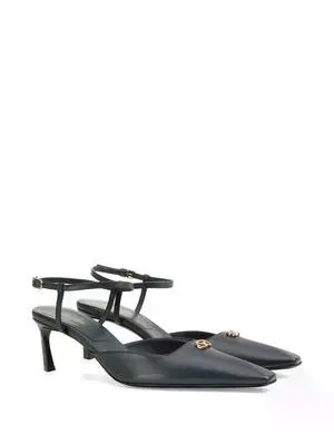 SERGIO ROSSI Logo Plaque Pumps - Blue