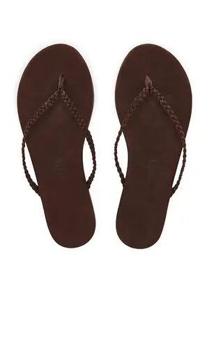 Tkees Lily Braid Sandal Thong Silhouette With Braided Straps - Brown