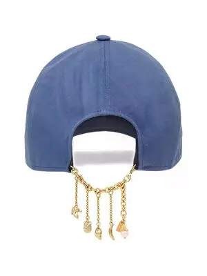 Chloé Charms Logo-embroidered Cotton Baseball Cap - Blue