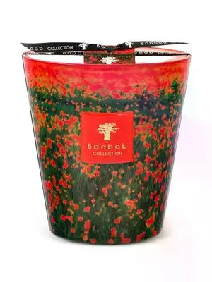 BAOBAB COLLECTION Arty Flowers Poppies Candle - Red