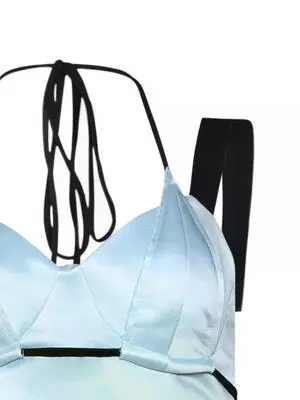 Natasha Zinko Satin-finish Panelled Bra-top