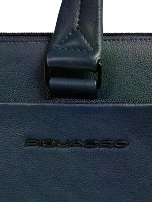 PIQUADRO Shock-absorbing Leather Laptop Bag