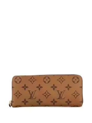 LOUIS VUITTON Clemence Wallet Reverse Monogram Canvas Small Wallets - Brown