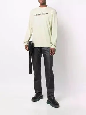 DIESEL® Coated Cotton Blend Straight Leg Trousers