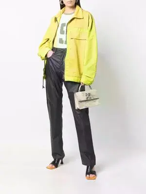 DIESEL® Coated Cotton Blend Straight Leg Trousers