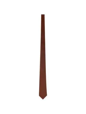 Saint Laurent Saint Laurent Satin Finish Silk Neck Tie Brown