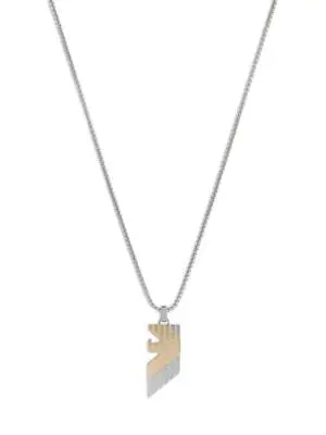 Emporio Armani Logo Pendant Necklace - Silver