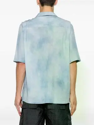 Moose Knuckles Denim-print Short-sleeve Shirt