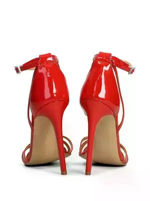 FRATELLI RUSSO Patent Leather Crossover Strap Sandals - Red
