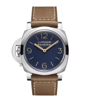 Panerai Luminor Destro Stainless Steel Watch - Blue