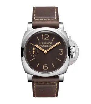Panerai Stainless Steel Luminor Tre Giorni Watch - Brown