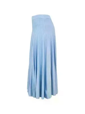 Simkhai Margoux Ribbed-knit A-line Skirt