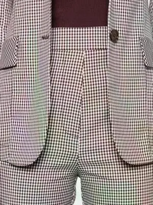 CARLA G. Checked Cropped Trousers