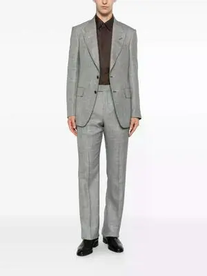 TOM FORD Herringbone-pattern Peak-lapels Blazer