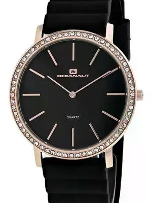 OCEANAUT Crystal Embellished 40mm Watch - Black