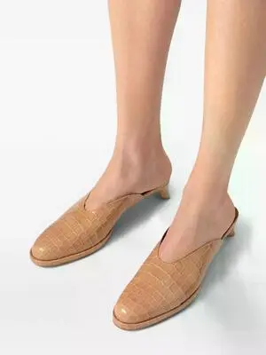 By Far Babylady Crocodile-effect Mules