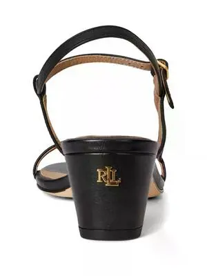 Ralph Lauren Lainee Leather Sandals - Black