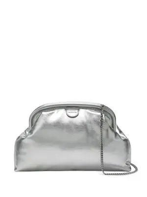Stella McCartney Falabella Metallic-effect Clutch Bag - Silver