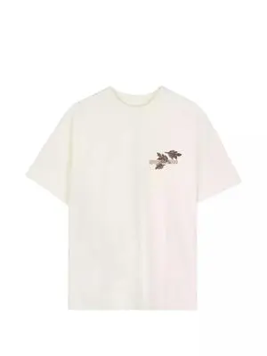 ONLY THE BLIND Logo-embroidered Serpent-motif T-shirt - Neutrals