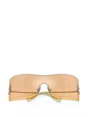 Miu Miu Aube Shield-frame Sunglasses - Orange