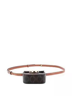 Celine Claude Triomphe Coated Canvas Mini Shoulder Bag