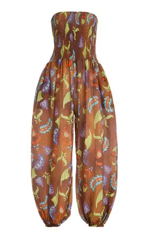 SIEDRES Strapless Smocked Jumpsuit - Multi