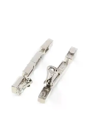 Alessandra Rich Tone Crystal Embellishment Drop Earrings - Silver