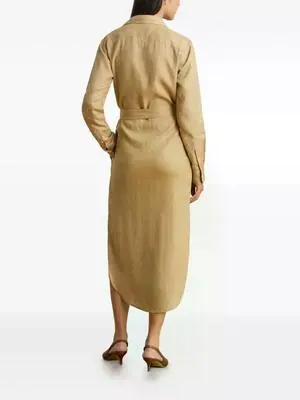 Ralph Lauren Belted Patch-pocket Midi Shirtdress
