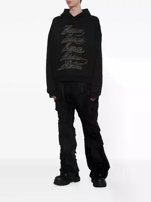 We11Done Logo-embellished Drawstring Hoodie