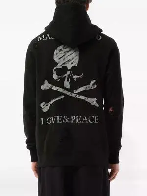 MASTERMIND WORLD Distressed Graphic Print Hoodie