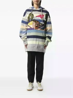 Marc Jacobs Sequin-embellished Striped Hoodie