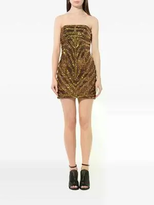 Balmain Sequin-embellished Strapless Dress