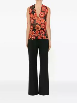 LANVIN Floral-print Halterneck Blouse