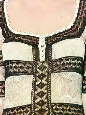 Alexander McQueen Square Neck Lace Cardigan