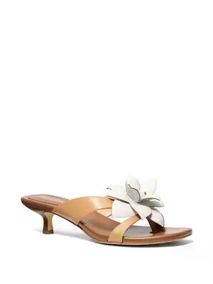 Michael Kors Jacie Floral Appliqué Sandals - Neutrals