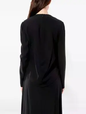 Balenciaga Draped Long-sleeve Gown