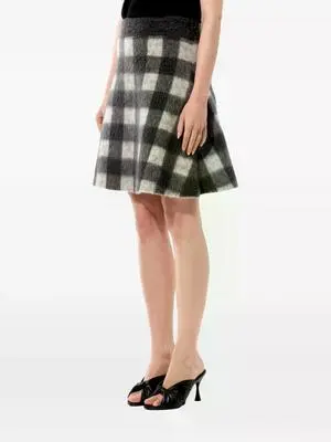 Balenciaga Check Brushed-finish Skirt