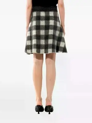 Balenciaga Check Brushed-finish Skirt