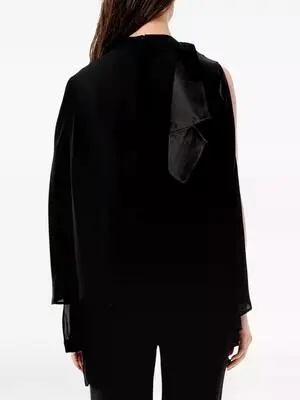 Balenciaga Georgette Pleated Sleeveless Blouse