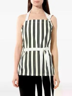 Balenciaga Striped Halterneck Tank Top - Black
