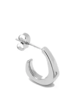 YOJ Sterling Polished Hoop Single Earring - Silver