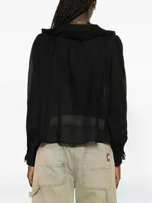 Rixo Milia Ruffled Lace-trim Blouse