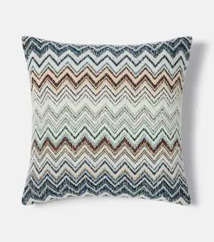 Missoni Forest Cotton, Wool And Cashmere-blend Cushion - Blue