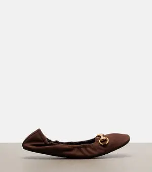Gucci Horsebit Leather Ballet Flats - Brown