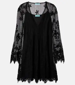 Melissa Odabash Elizabeth Cotton-blend Lace Minidress - Black