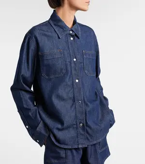 7 For All Mankind Utility Shirt In Denim