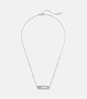Messika Move 18kt White Gold And Diamond Necklace