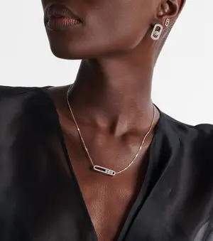 Messika Move 18kt White Gold And Diamond Necklace