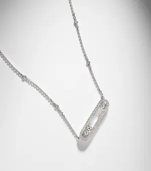 Messika Move 18kt White Gold And Diamond Necklace