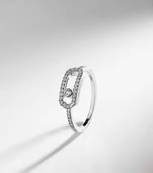 Messika Move Uno 18kt White Gold Ring With Diamonds